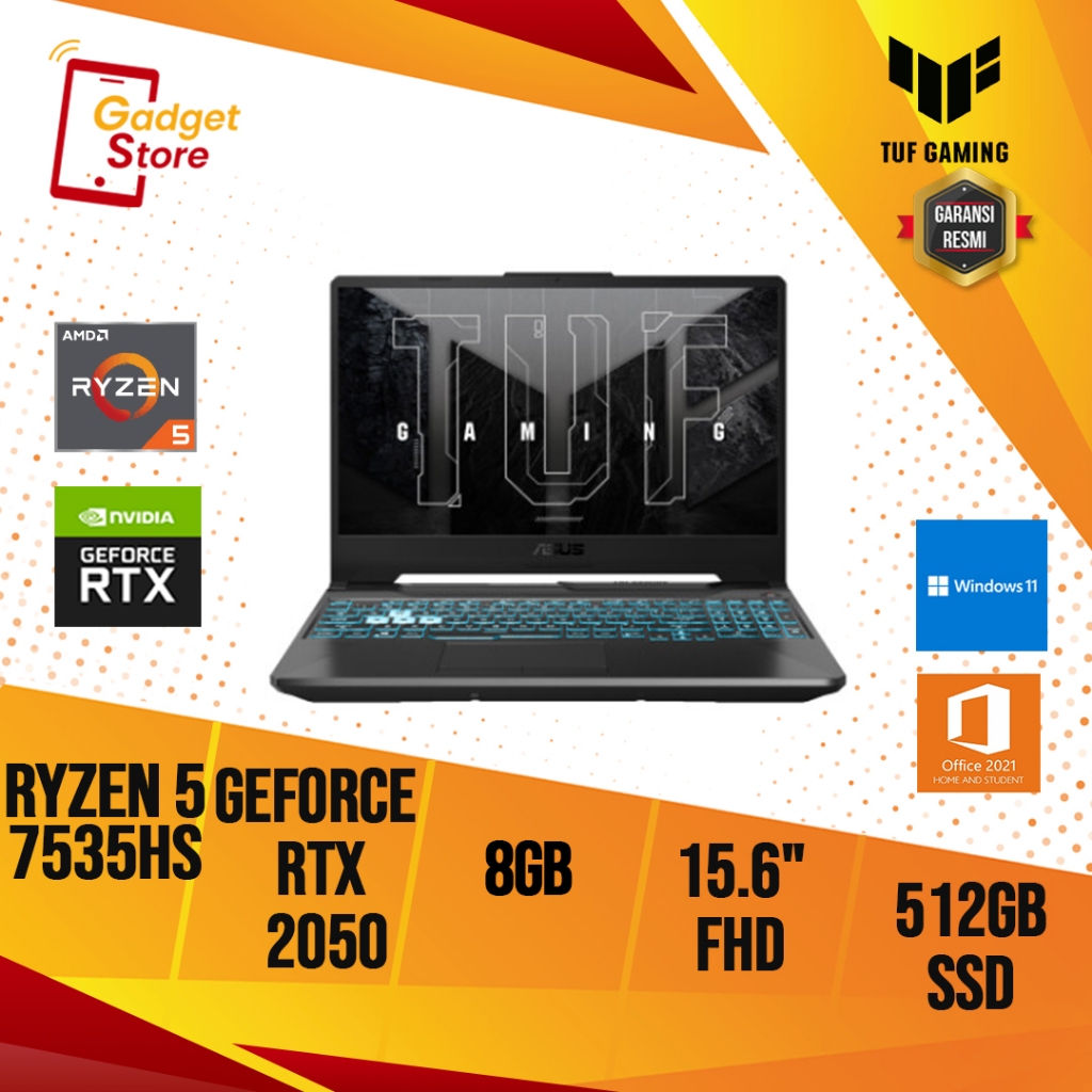Jual ASUS TUF Gaming A15 FA506NF-R525B3T-O Ryzen 5 7535HS 8GB 512GB SSD ...