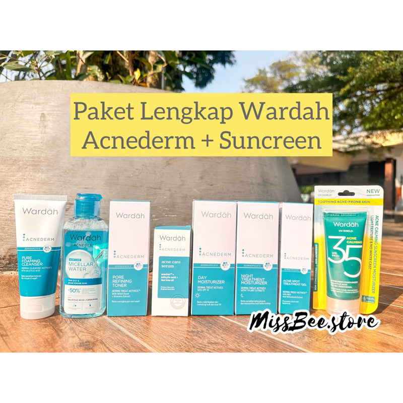 Jual Wardah Acnederm Series|Paket Acne|Paket Lengkap ACNE|Bebas jerawat ...