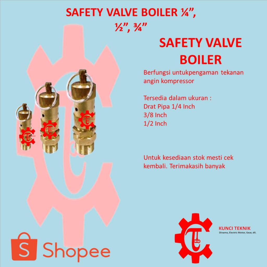 Jual SPAREPART SAFETY VALVE Compressor Angin 1/4" 1/2" 3/8" | Shopee ...