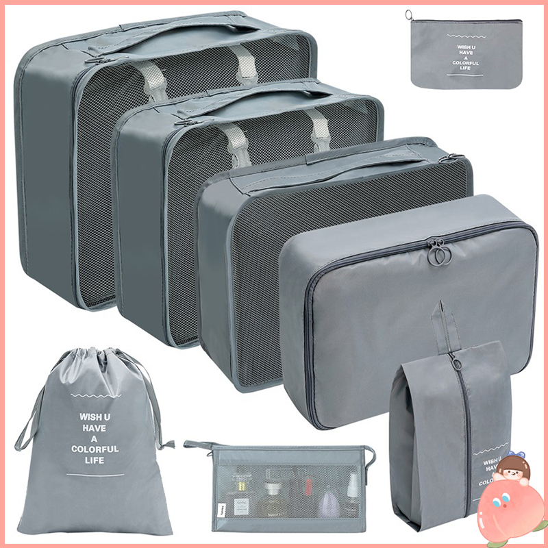 Jual 8 in1 Tas Travel Organizer Storage Bag Luggage Bag Tas Packing ...