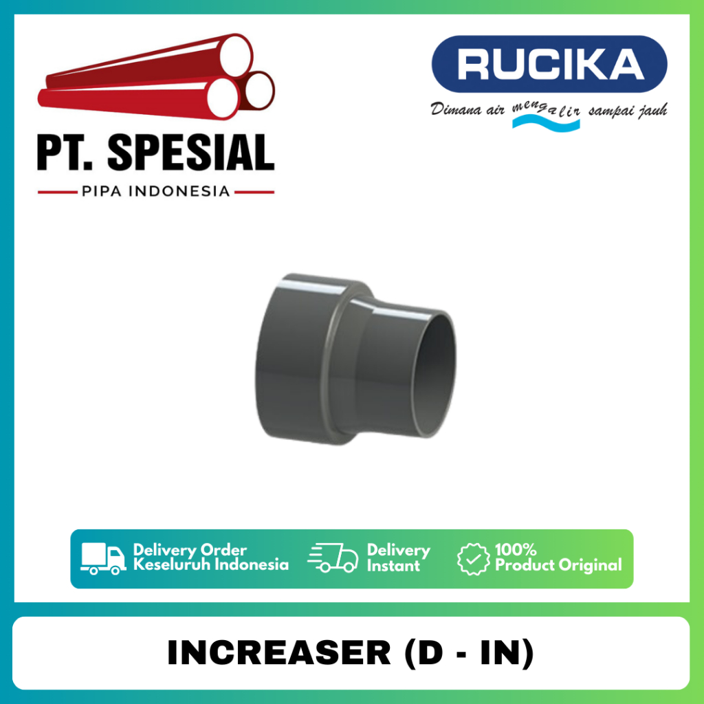 Jual Reducer Sok D 3 x 2 1/2 Inch PVC Rucika / Vlok Sok PVC Rucika ...