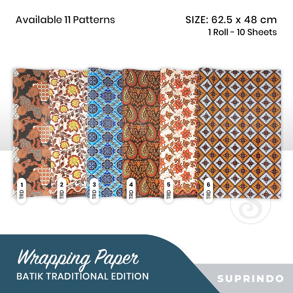 Jual (10 lbr) KERTAS KADO MOTIF BATIK TRADISIONAL | Shopee Indonesia