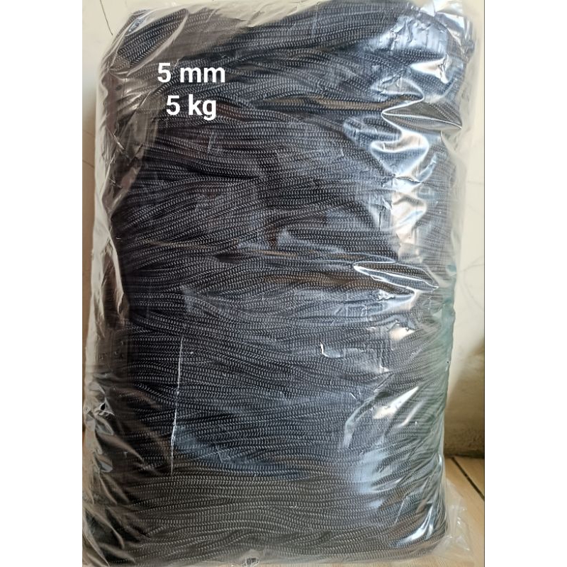 Jual Tali kur ukuran 5 mm hitam 5 kg | Shopee Indonesia