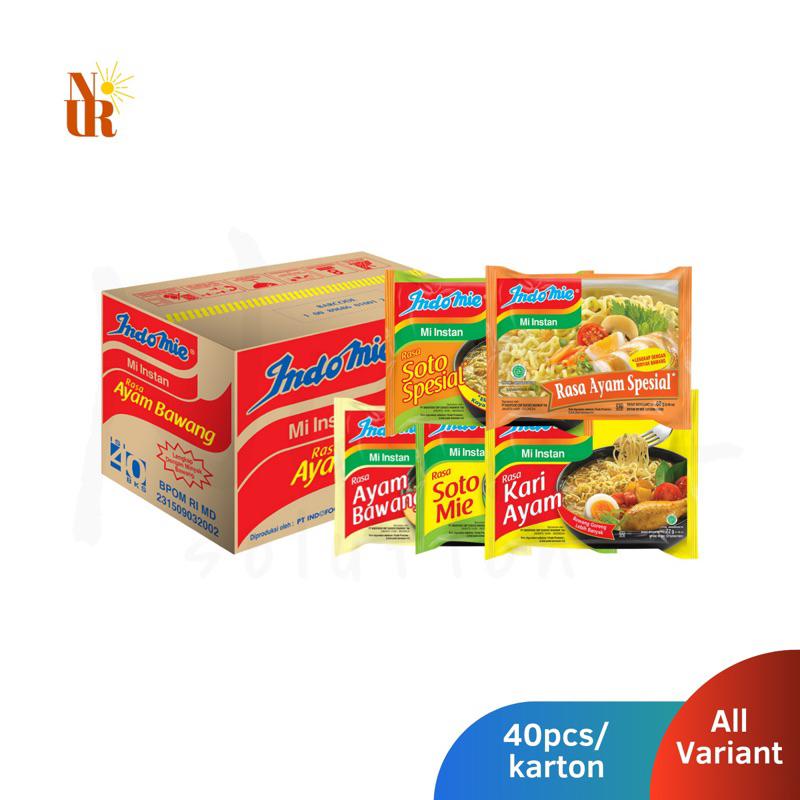 Jual Indomie Kuah Instan isi 40pcs [Karton] - All Variant | Shopee ...
