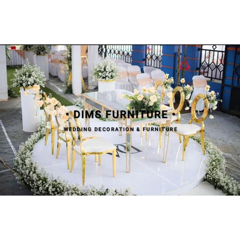 Jual set kursi & meja akad kaca cermin terbaru / meja akad kaca cermin ...