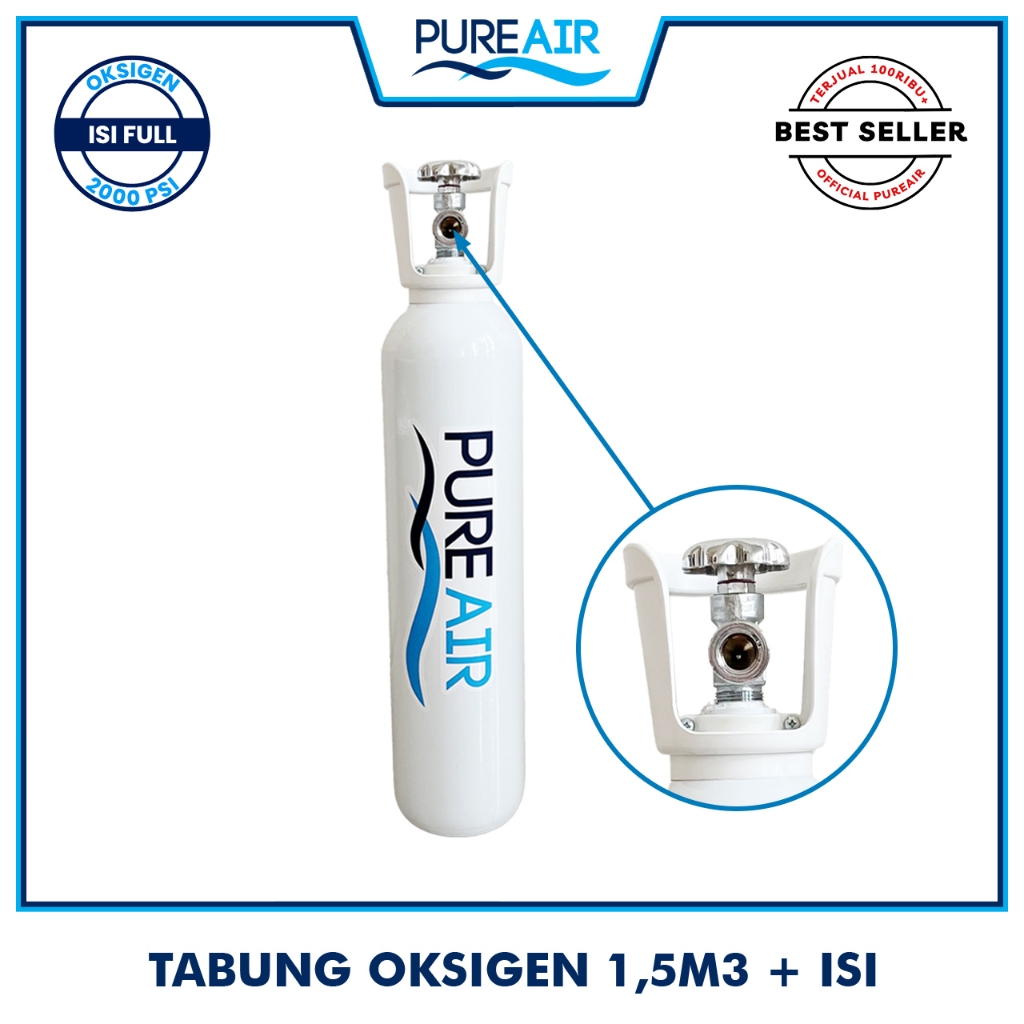 Jual Pureair Tabung Oksigen 1,5M3 (Isi Oksigen) | Shopee Indonesia