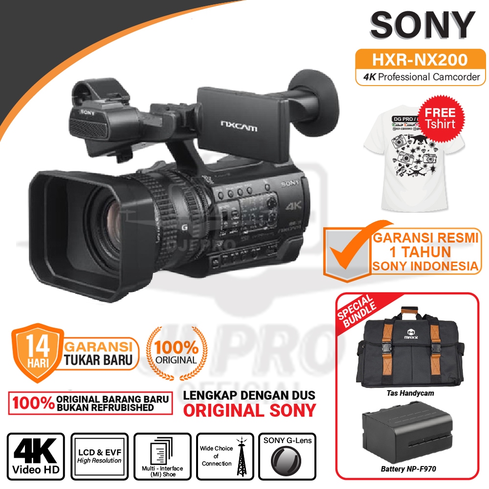 Jual Sony HXR-NX200 4K Professional Camcorder Sony NX200 NX 200 ...
