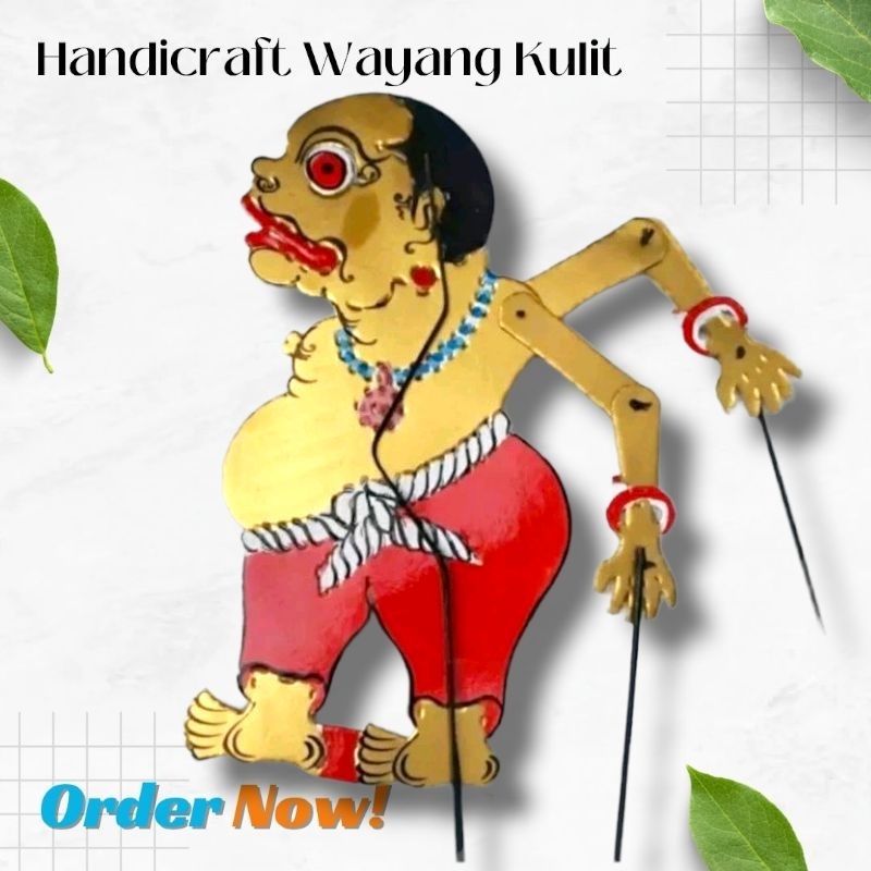 Jual Wayang kulit sapi mainan Bagong ki seno/bagong koloran tinggi ...