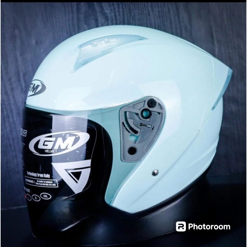 Jual HELM GM G1 SOLID ORIGINAL 100% Motorcycle EMERAL GREEN MODEL ...