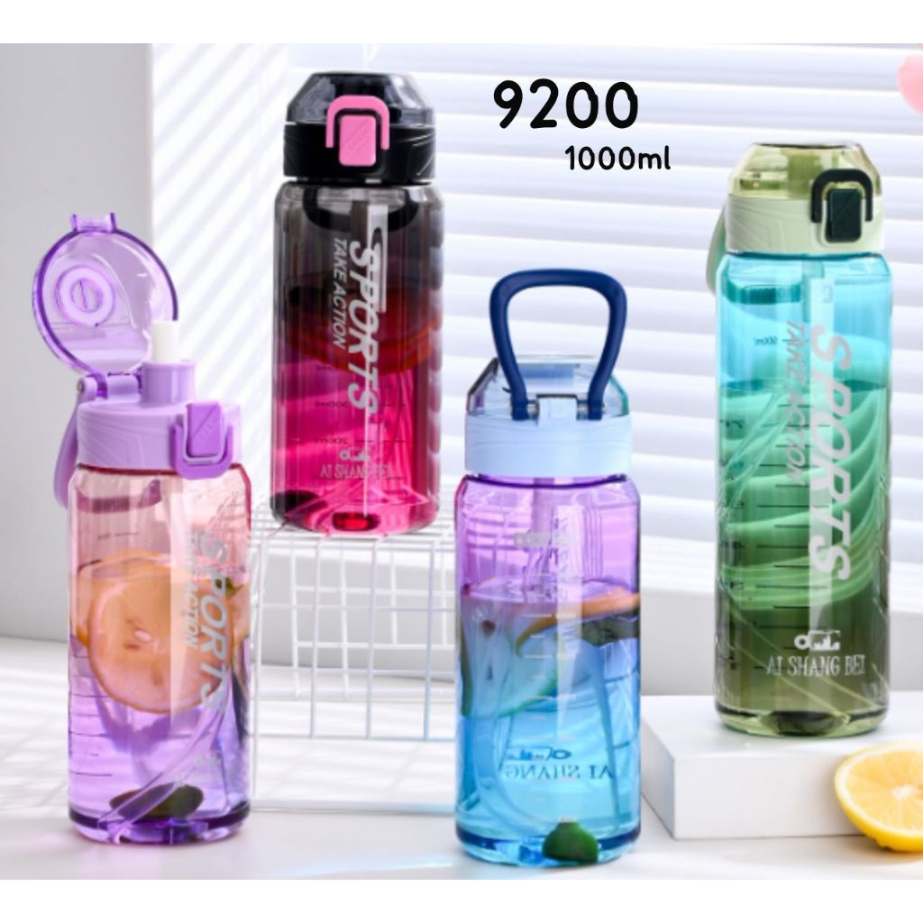 Jual Botol Plastik Minum Transparan GRADASI HEENOOR, SPORTS Botol Minum ...