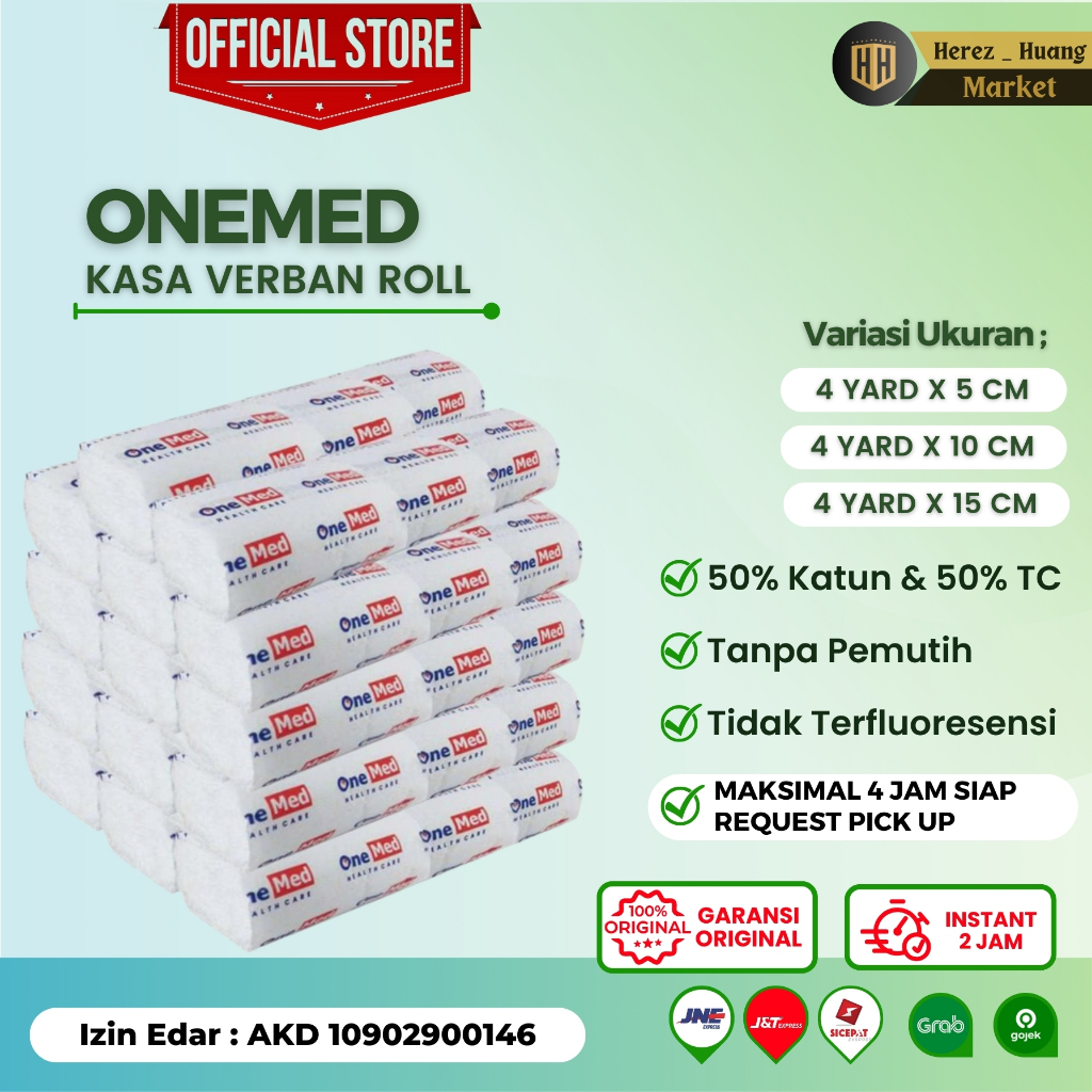 Jual ONEMED Kasa Verban Gulung 15cm x 4yard , Kasa Perban Luka Kain ...