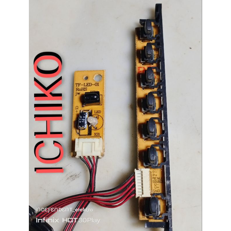 Jual Sensor Tv led ichiko 15inchi Ir sensor Tv ichiko Sensor tombol Tv ...