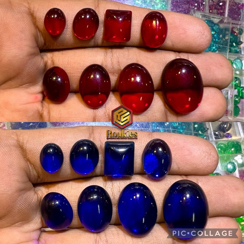 Jual [HANYA BATU] Batu Merah Siam & Blue Safir Sintetis | Shopee Indonesia