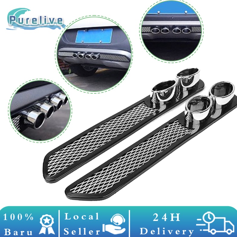 Jual KODE B85H 1 Passang Simulated Exhaust Car Air Flow Fender Hood ...