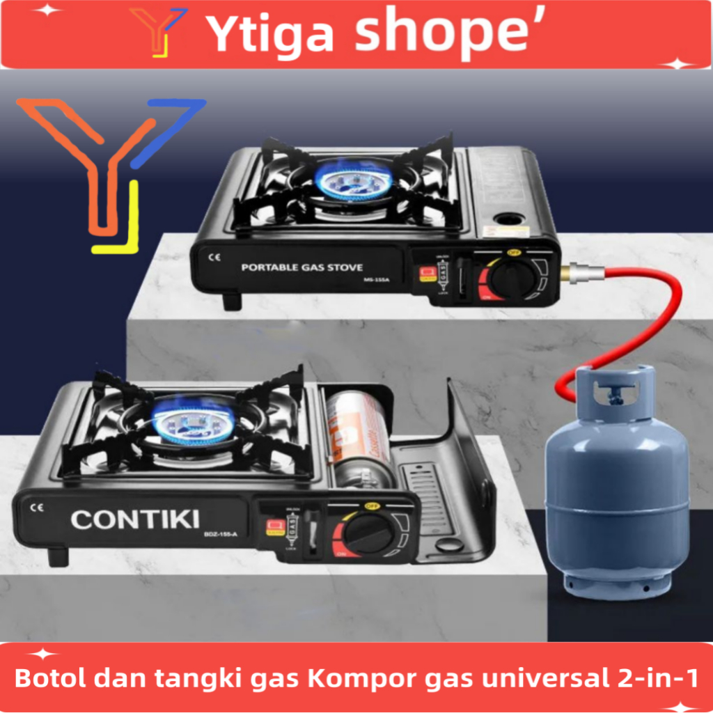 Jual Kompor Gas Camping BBQ Outdoor 1 Tungku Portable Stove 2 In 1 ...