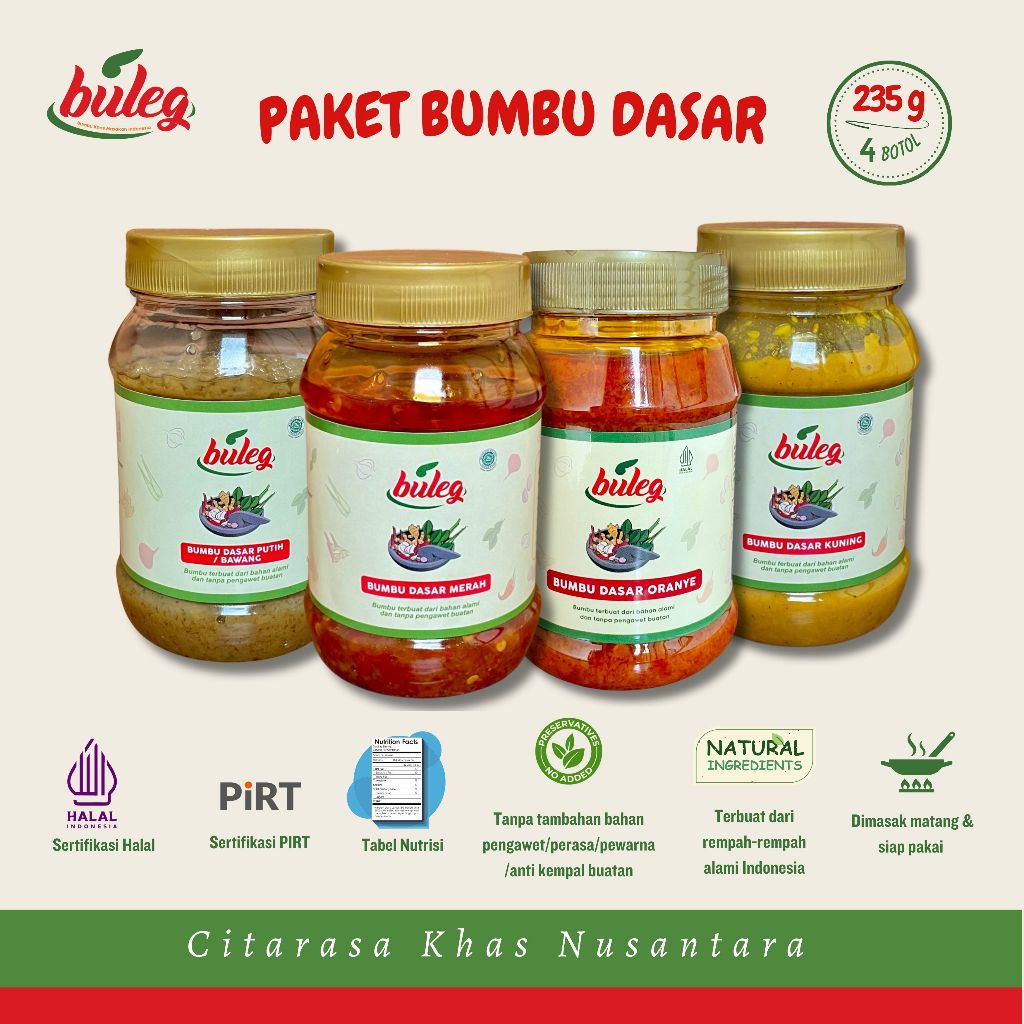 Jual Buleg Paket 4 Bumbu Dasar : Merah I Putih I Kuning I Oranye ...