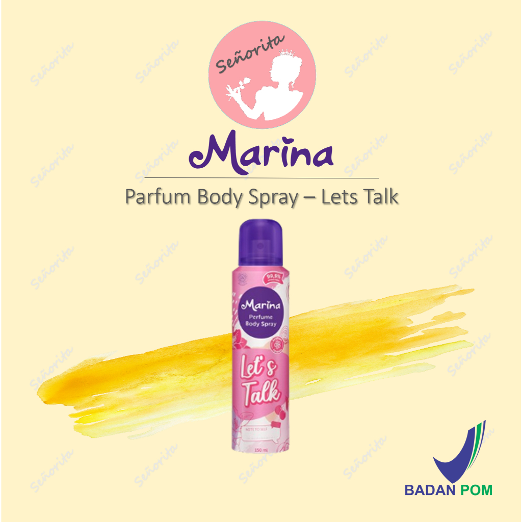 Jual MARINA Perfume Body Spray 150ml - LETS TALK | Shopee Indonesia