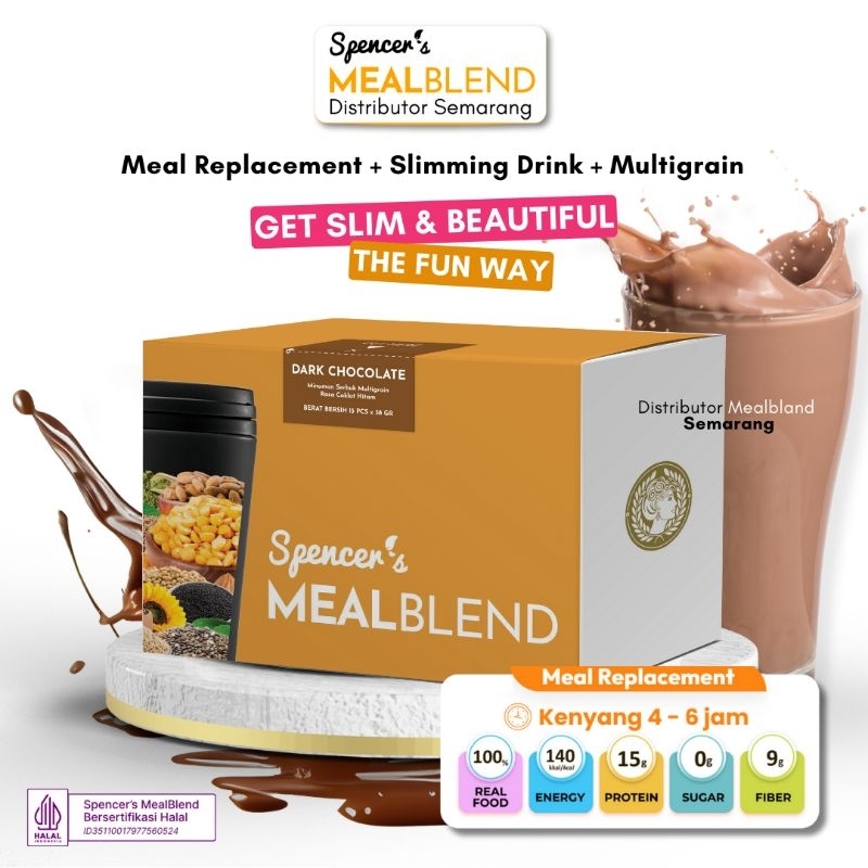 Jual Spencer's MealBlend Belgian Dark Choco Box @ 15 Sachet| Meal ...