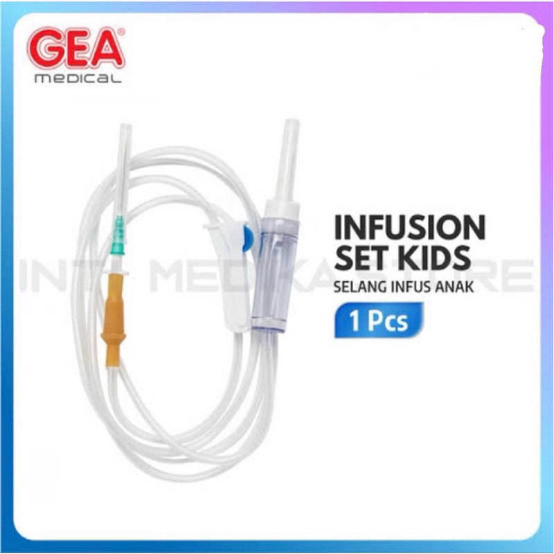 Jual Gea Infusion Set Dewasa Anak / Infusion Set Gea / Selang Infus ...