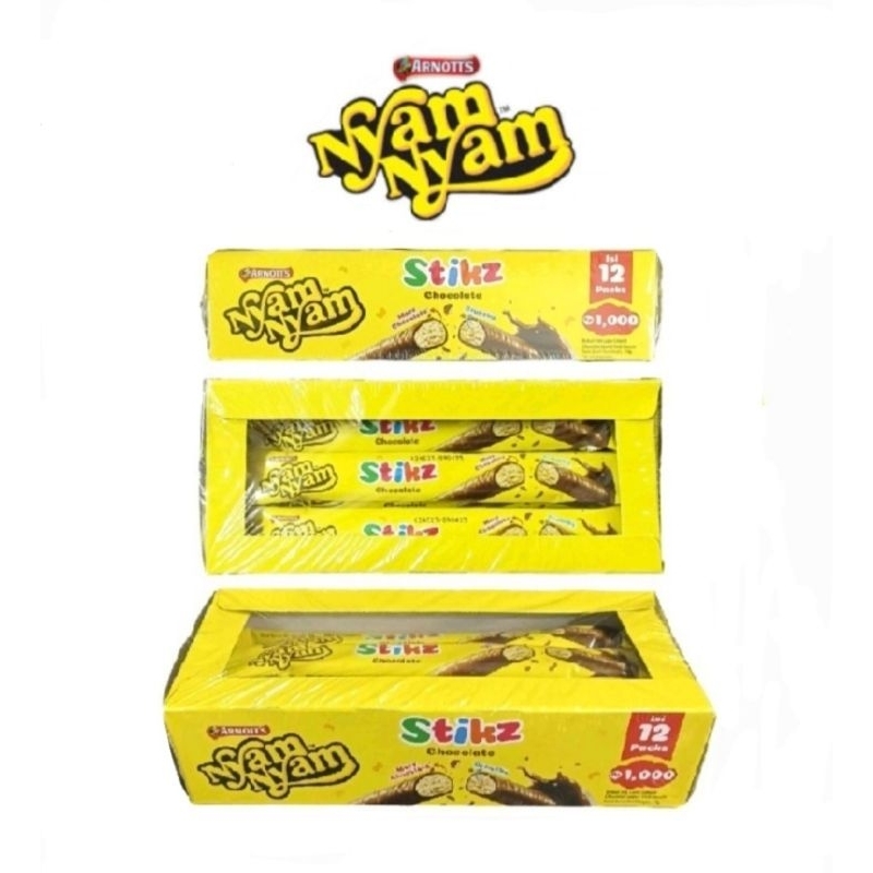 Jual NyamNyam Stikz / STIKZ (Box) / Nyam Nyam Stikz Chocolate Crunchy ...