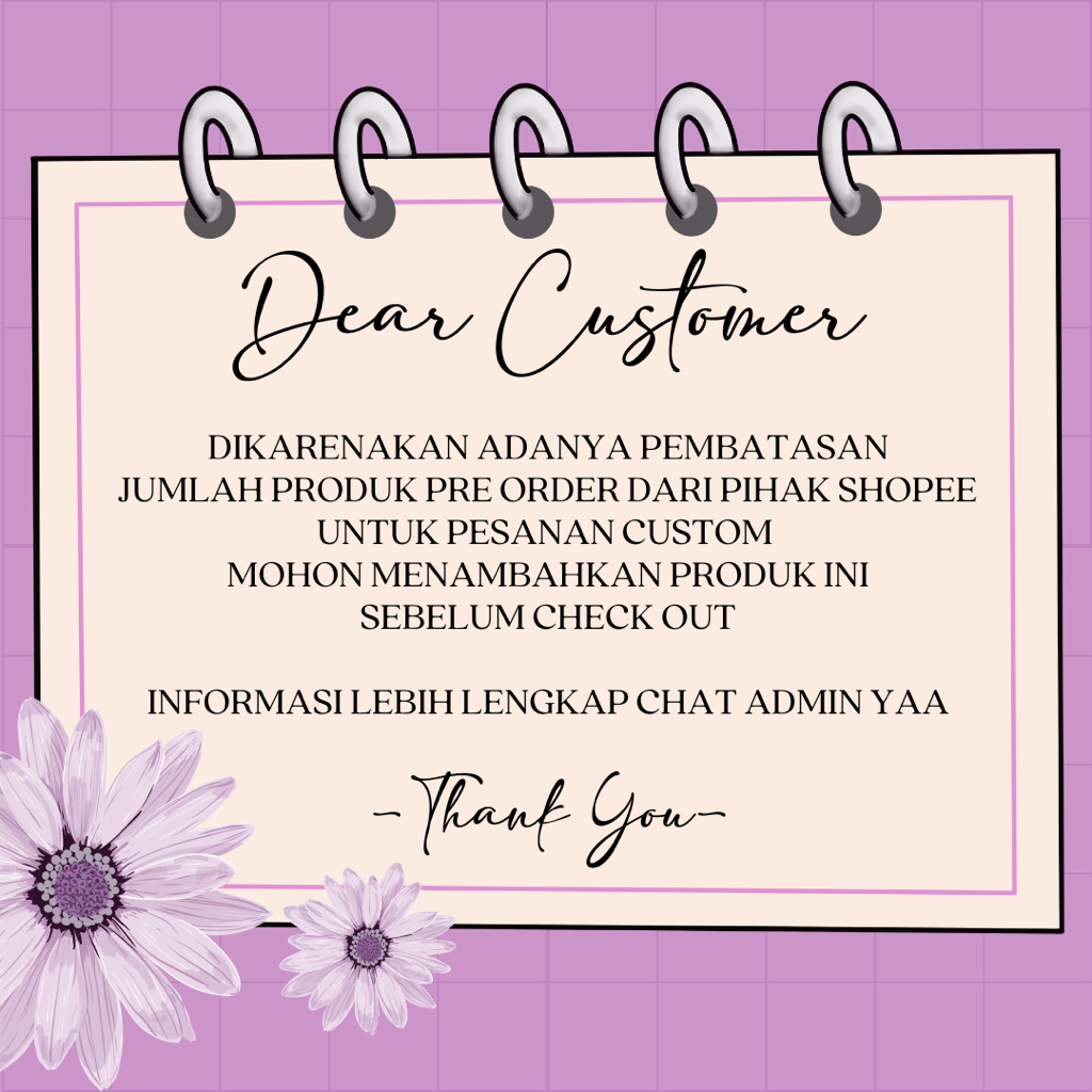 Jual Tambahan Waktu Pre-Order Untuk Produk Custom 3 Hari | Shopee Indonesia