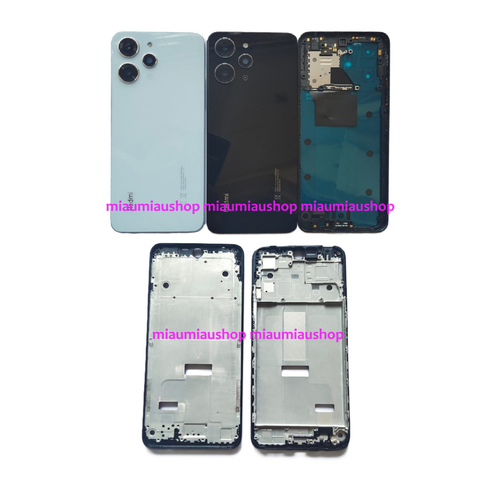 Jual TULANG BEZEL + BACKDOOR CASING HOUSING XIAOMI REDMI 12 TUTUPAN ...