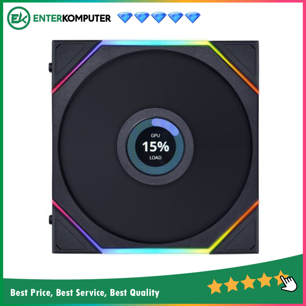 Jual LIAN LI UNI FAN TL LCD120 Reverse Blade BLACK Single Pack with 1.6 ...