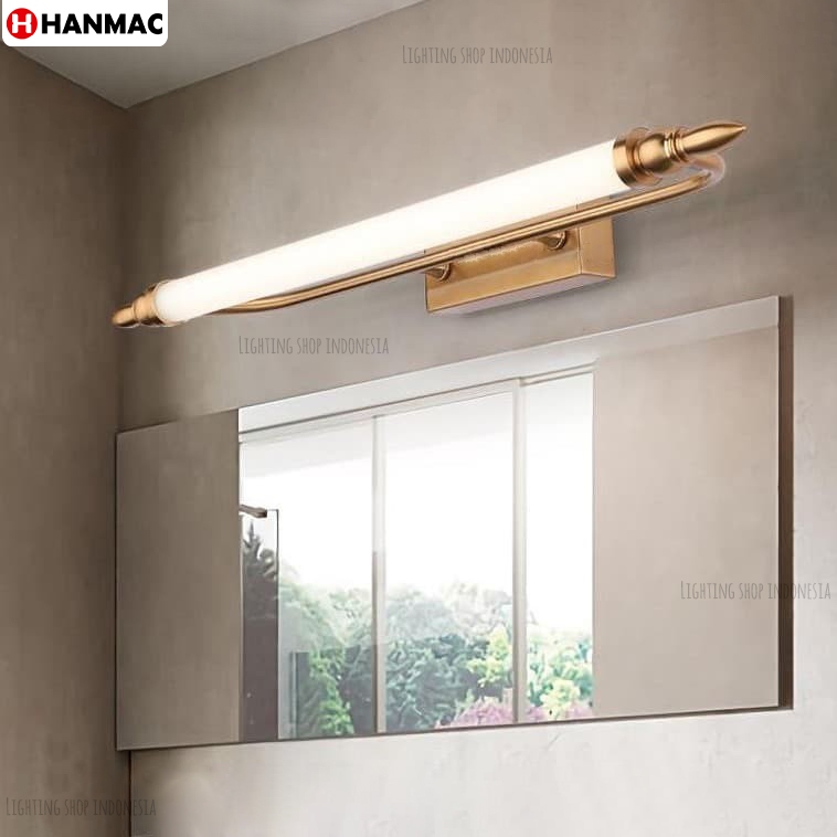Jual Lampu lukisan lampu wastafel dinding body gold LED 11watt 65cm ...
