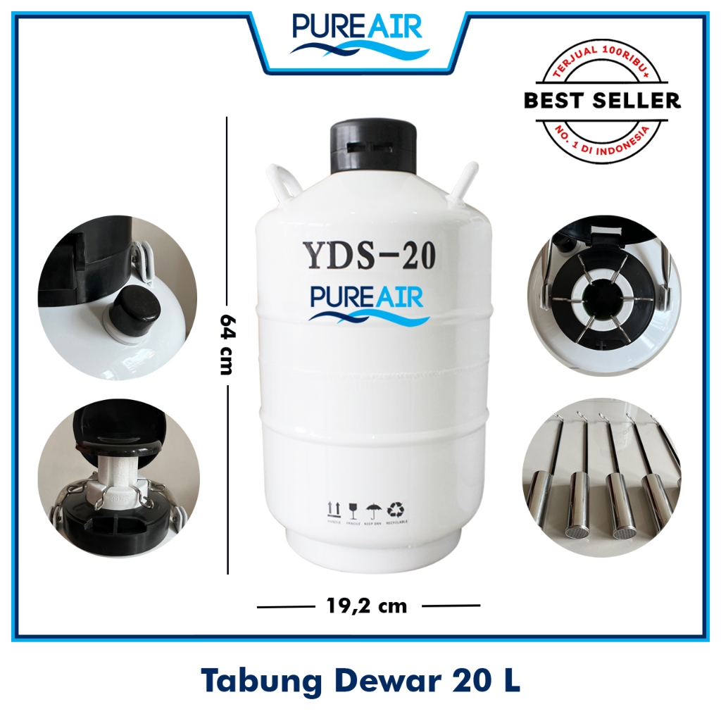 Jual Pureair Tabung Dewar / Liquid Nitrogen Container 20 Liter | Shopee Indonesia