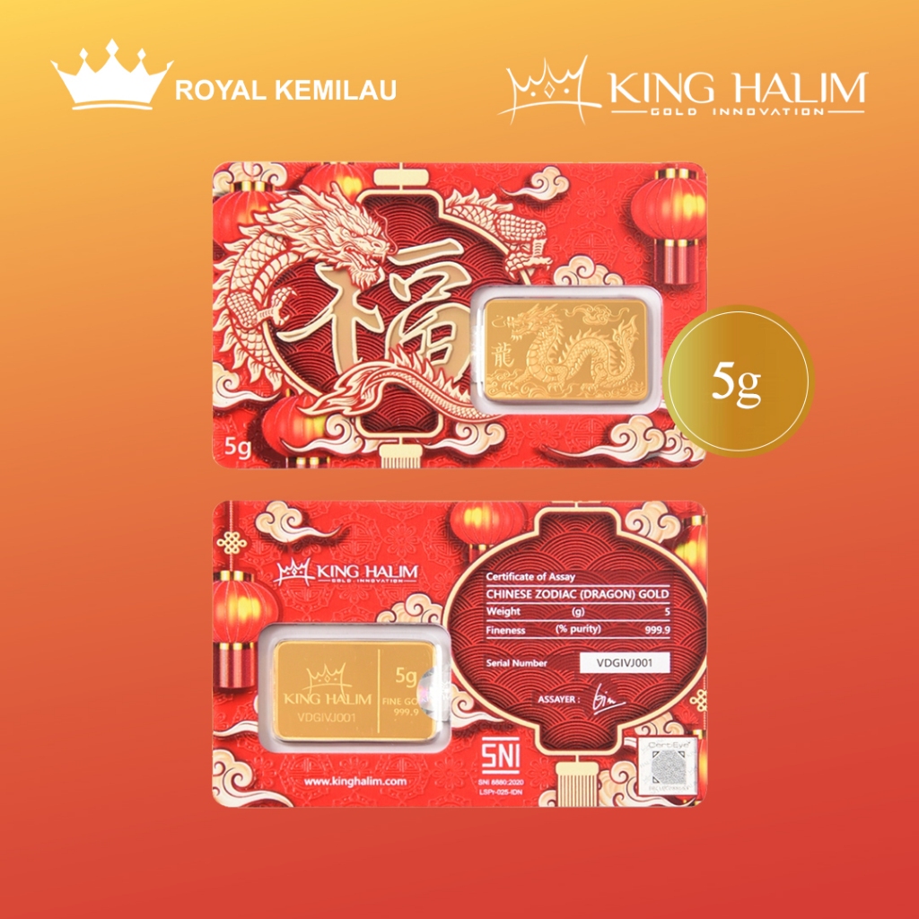 Jual King Halim Dragon Gold 5 Gram | Shopee Indonesia
