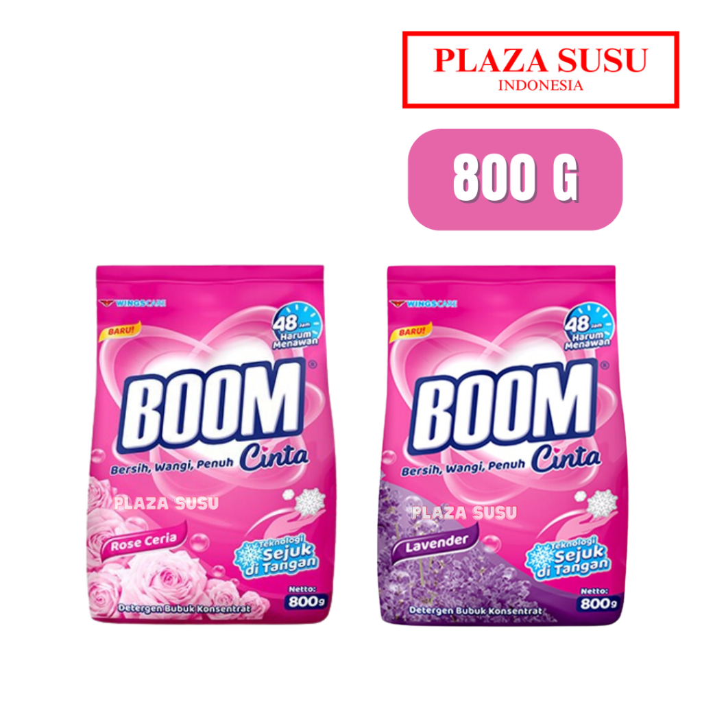 Jual BOOM DETERGEN BUBUK KONSENTRAT LAVENDER ROSE CERIA 800 G DETERJEN ...