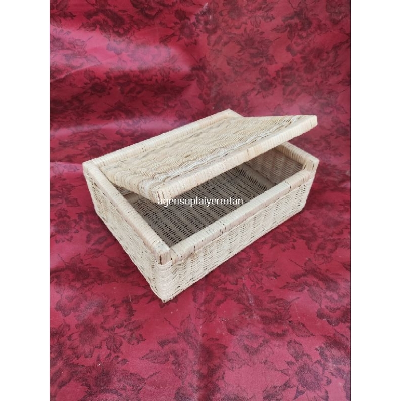 Jual kotak peti laci ukuran 35*25*13 cm dari rotan full rotan halus ...