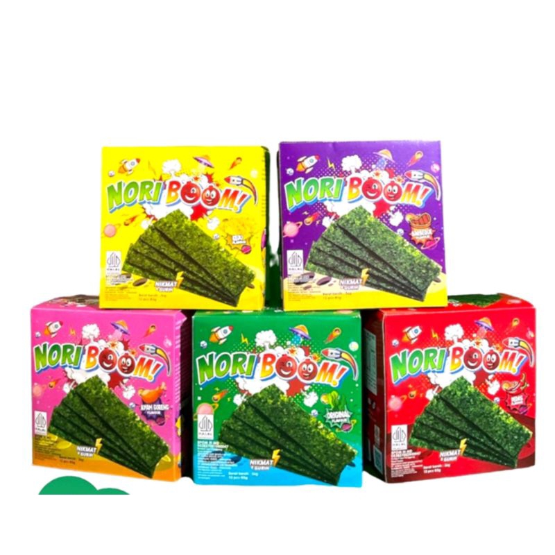 Jual NORI BOOM CEMILAN RUMPUT LAUT ISI 12 PCS | Shopee Indonesia