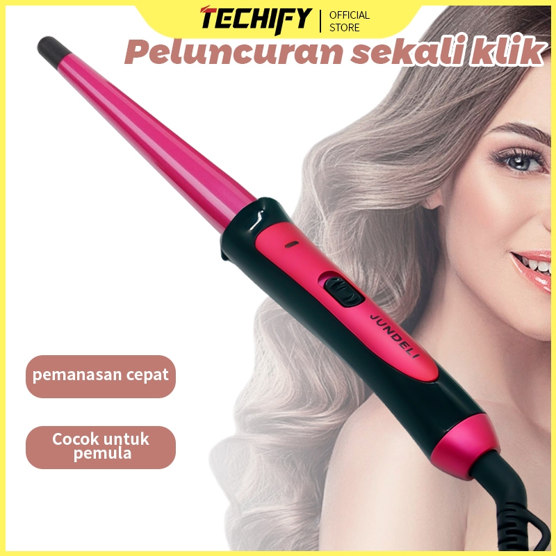 Jual 【TECHIFY】Catokan Rambut Keriting Otomatis Keramik / Catokan Curly ...