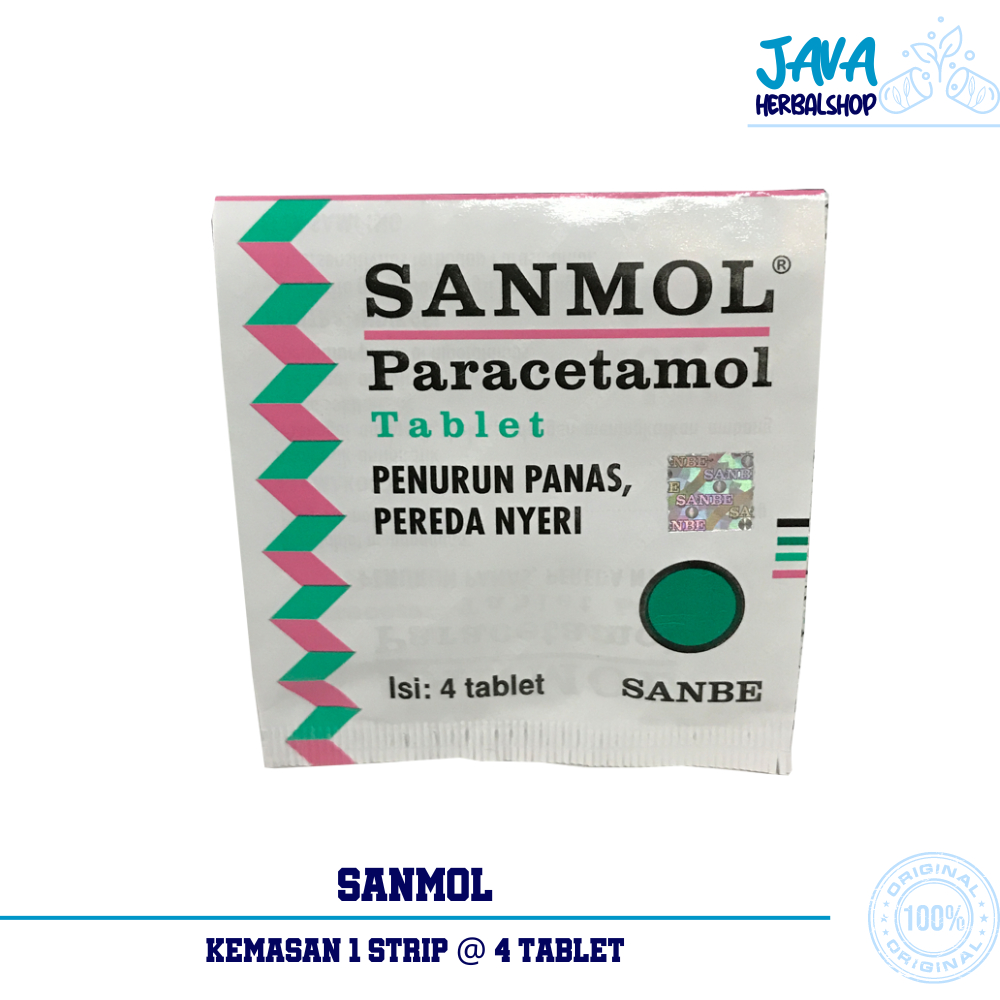 Jual SANMOL Strip - Anti Demam Parasetamol Anti Nyeri Penurun Panas 4 ...