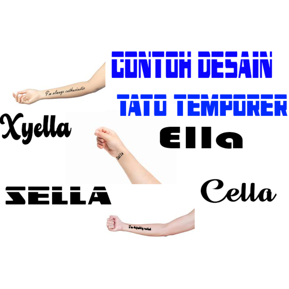 Jual Tato temporer Bisa custom nama sendiri dan requst nama sendiri ...