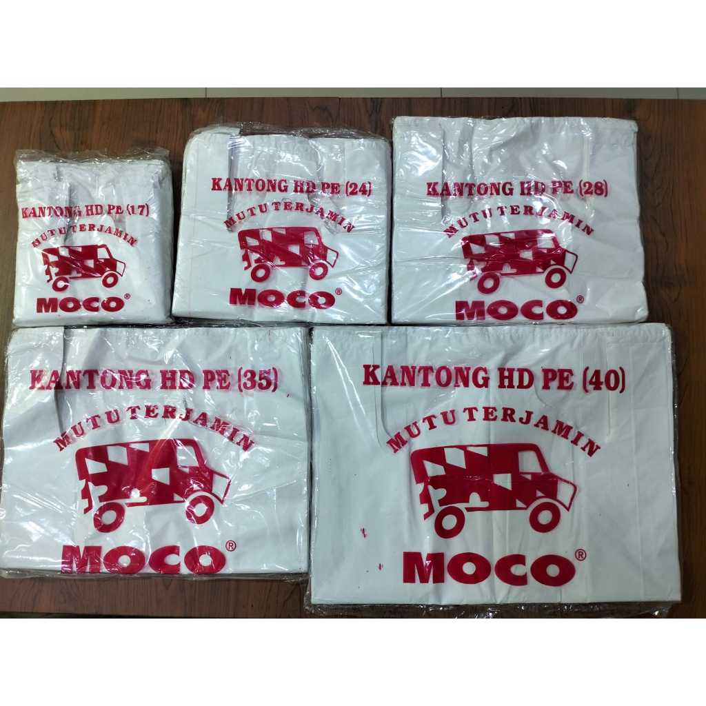 Jual Kantong Plastik / Kreset Plastik HD MOCO Warna Putih Susu Uk 17 24 28 35 40 - MOCO PUTIH ...