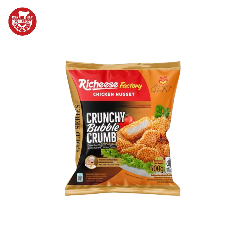 Jual Richeese Factory Chicken Nugget Crunchy Bubble Crumb 500gr ...