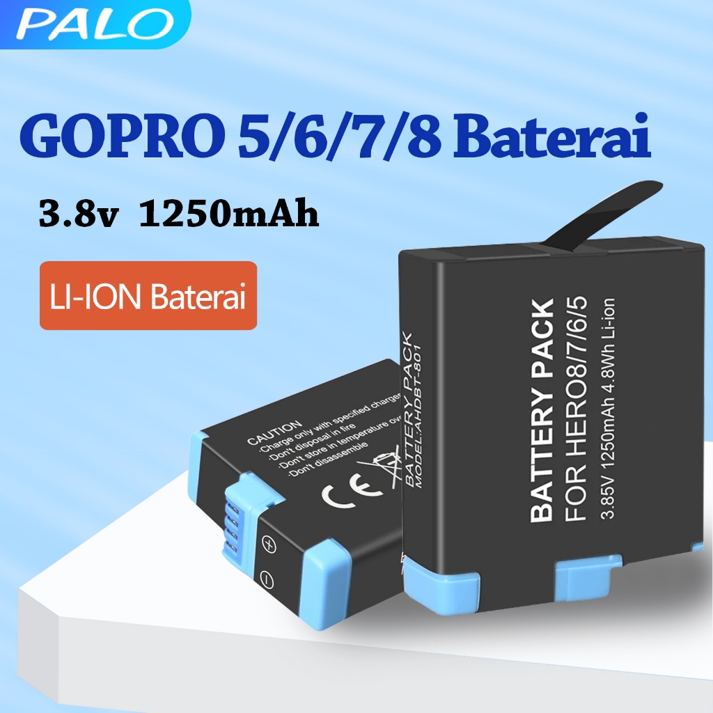 Jual PALO Battery Gopro Hero 5/Hero 6/Hero 7/Hero 8 Baterai for Go Pro ...
