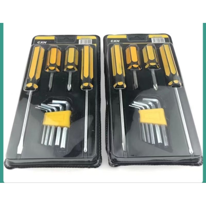 Jual Obeng set plus kunci L isi 5pcs obreng set paket lengkap | Shopee ...