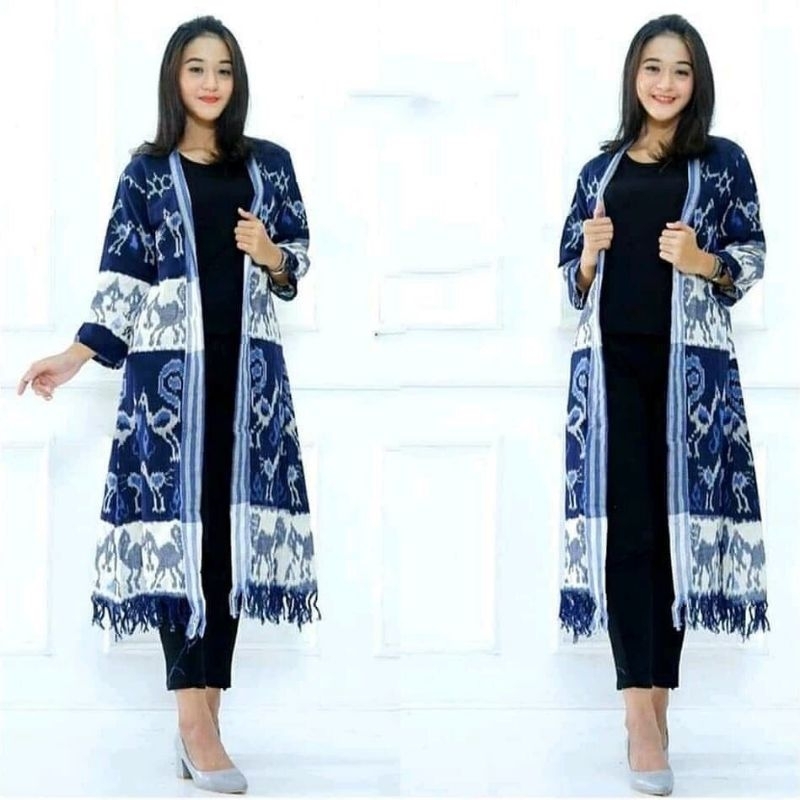 Jual long outer tenun wanita terbaru etnic sumba | Shopee Indonesia