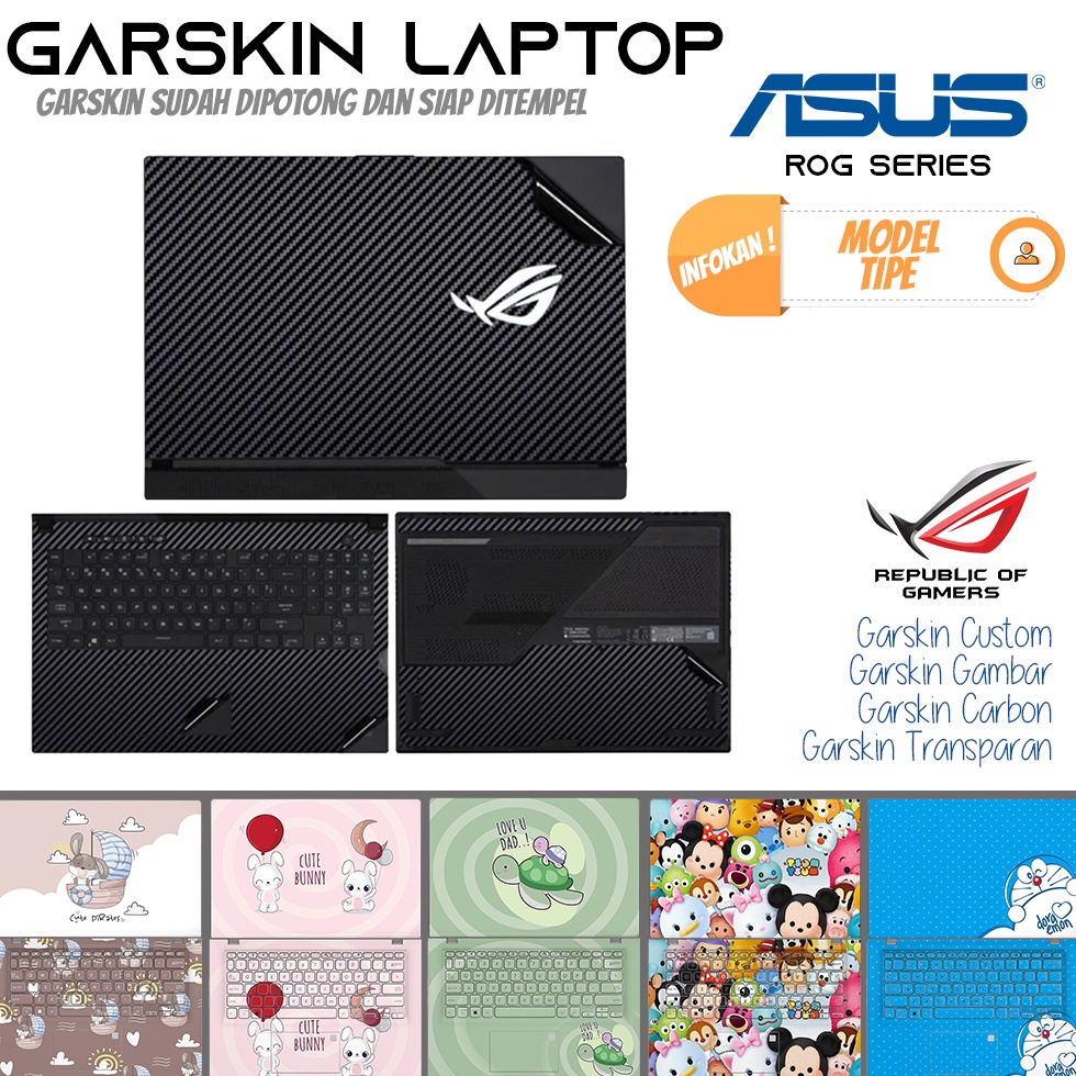 Jual Garskin Laptop Asus ROG TUF Garskin Laptop FullBody Skin Laptop ...