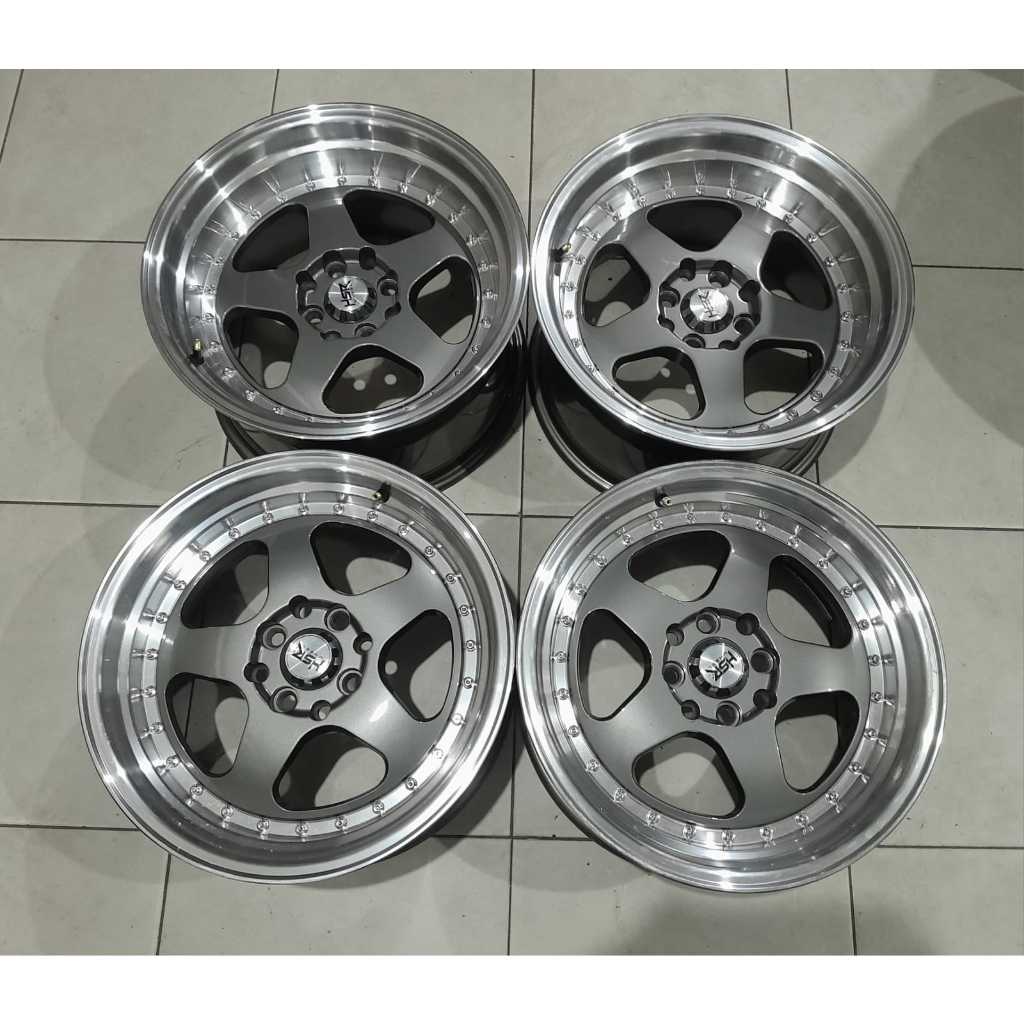 Jual velg mobil hsr burn ring 16x7 85 lubang 4x100 4x114 seken like new murah bekas berkualitas ...