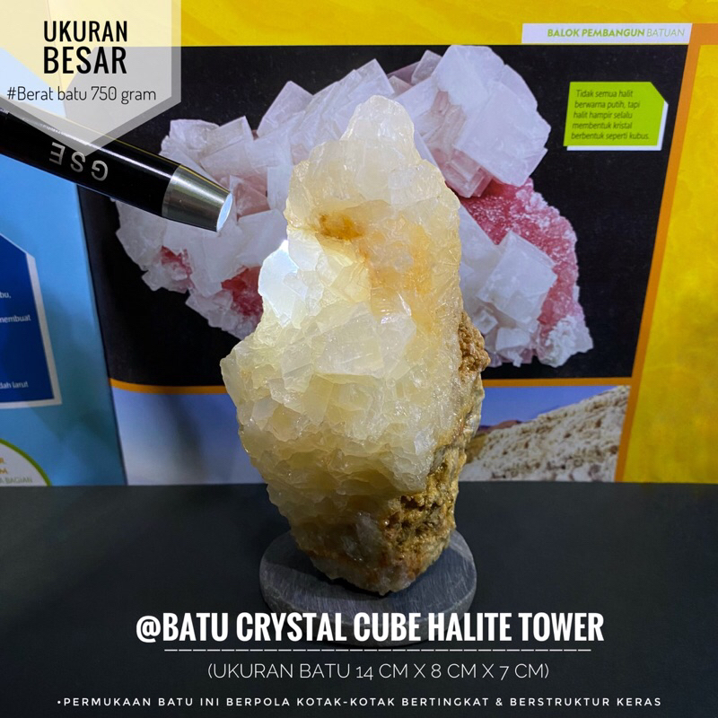 Jual Batu Crystal Cube Halit Tower L16 atau Batu Kristal Halite atau ...