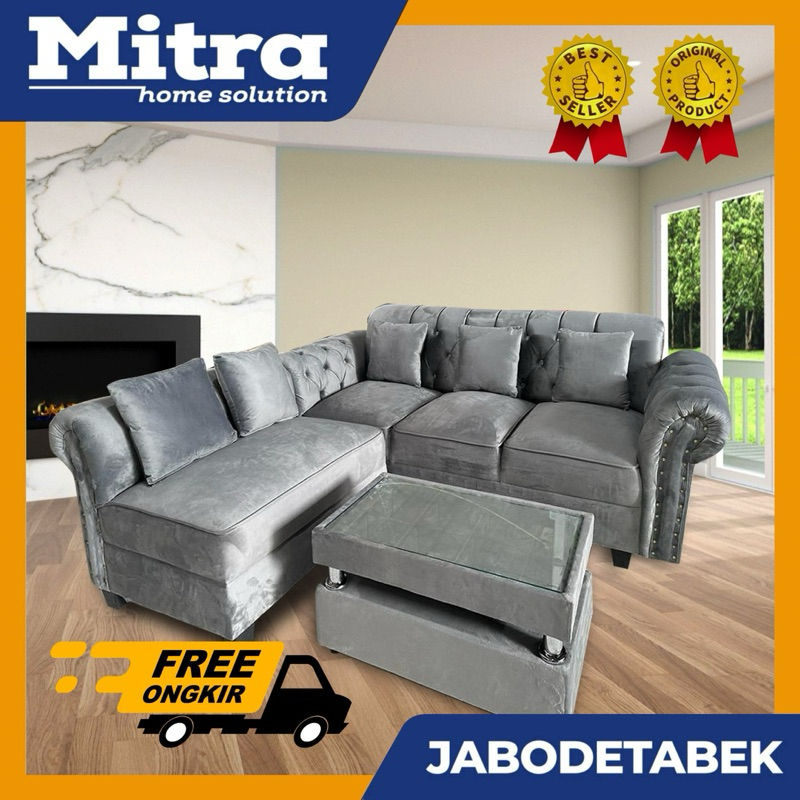 Jual Sofa baru/sofa kain/sofa tamu/sofa mewah/sofa l | Shopee Indonesia