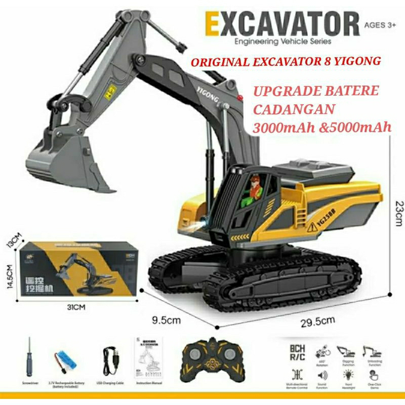 Jual Mobil remot RC Excavator Bego Mainan Remote Control | Shopee Indonesia