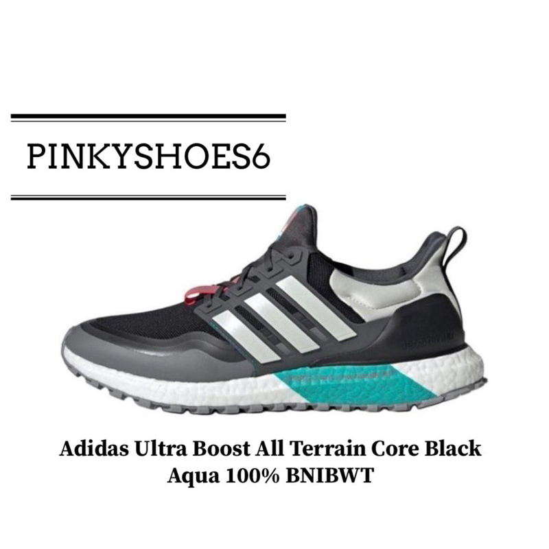 Jual Sepatu Adidas Ultra Boost All Terrain Core Black Aqua 100% BNIBWT ...