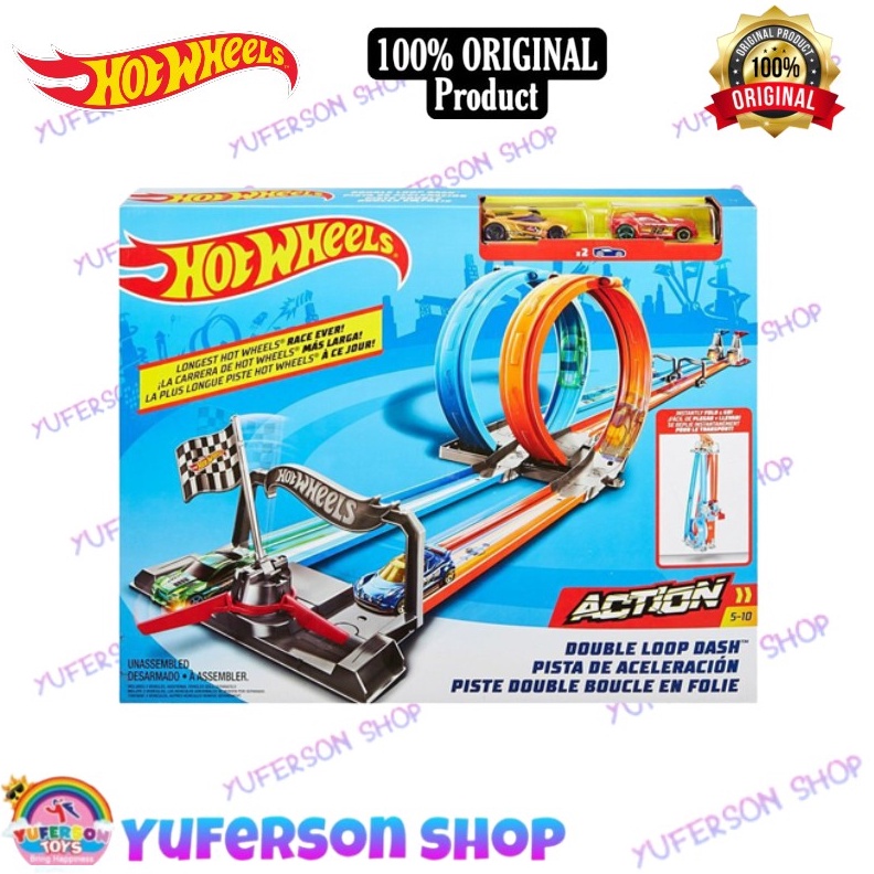 Jual KODE Y28K Hotwheels Hot Wheels Hyper Mile Dual Dash Double Loop Dash Original | Shopee ...