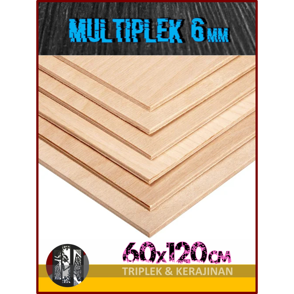 Jual Triplek 6mm 60x120 cm | Kualitas Premium Multiplek|Plywood 6 mm 60 ...