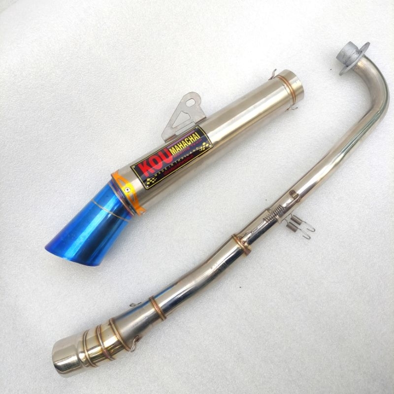 Jual tube type canister 51mm open spec pipe kou mahachai for wave 100 ...